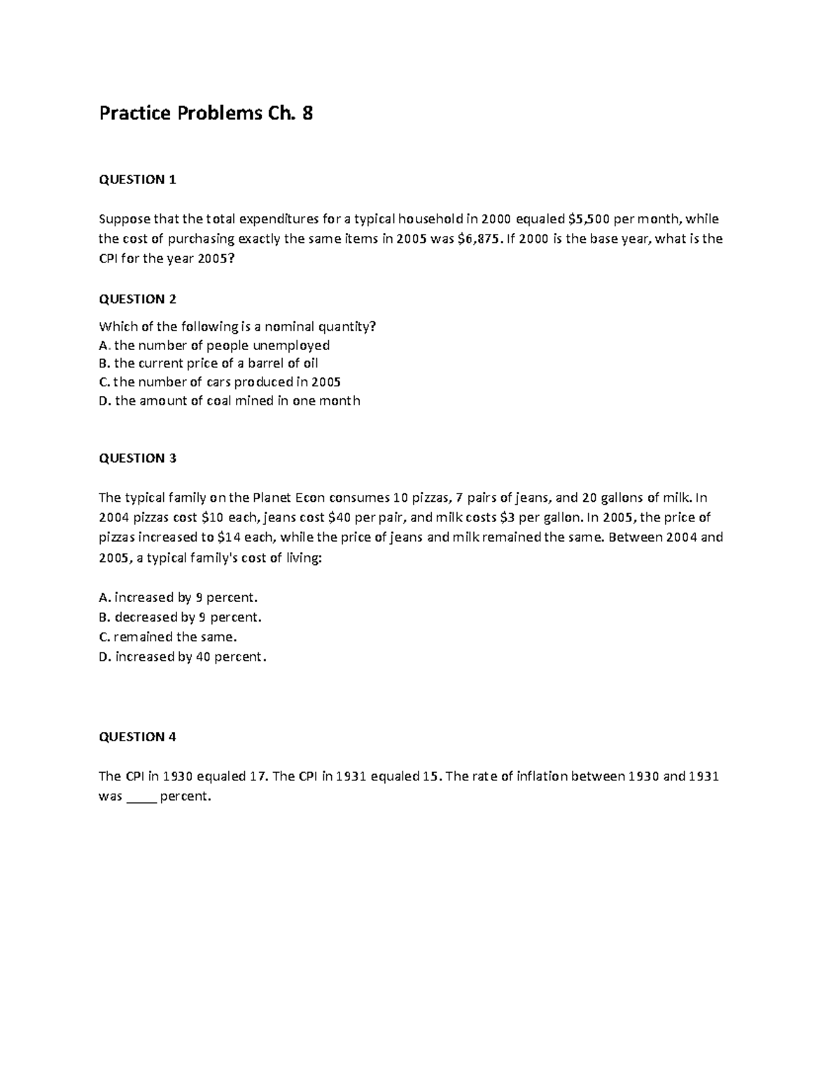 Practice Questions Chpt 8 Warning Tt Undefined Function 32 Practice Problems Ch 8 Question