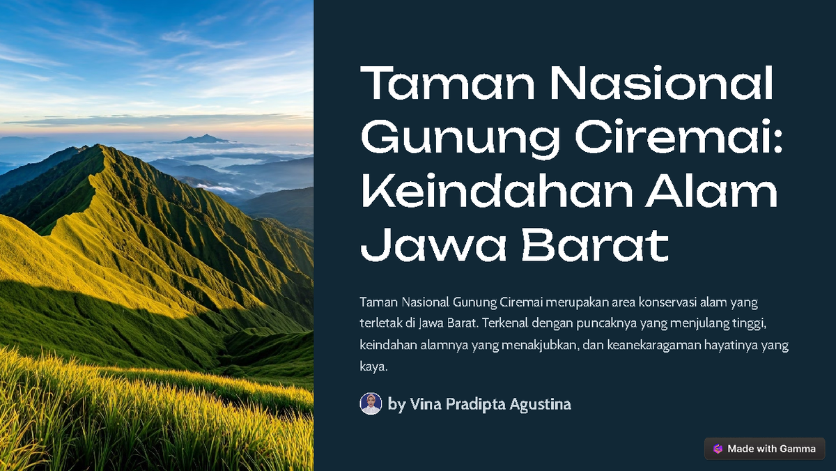 Taman Nasional Gunung Ciremai Keindahan Alam Jawa Barat - Taman Nasional Gunung Ciremai ...