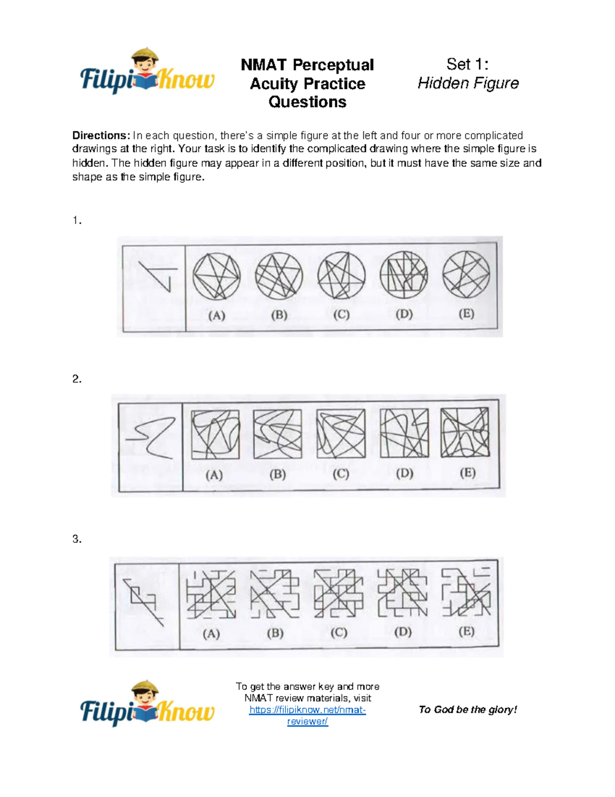 Question Bank - NMAT - NMAT Perceptual Acuity Practice Questions Hidden ...