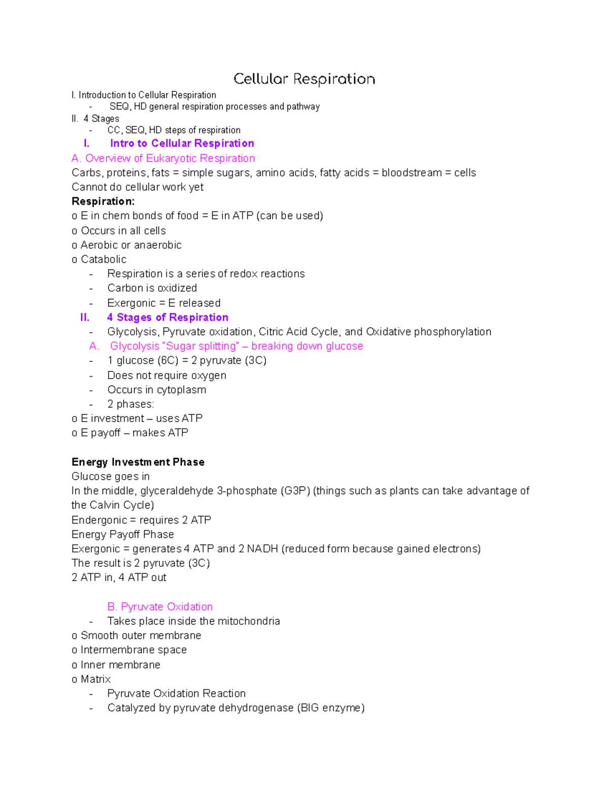 Cellular Respiration - Introduction to Cellular Respiration - SEQ, HD ...