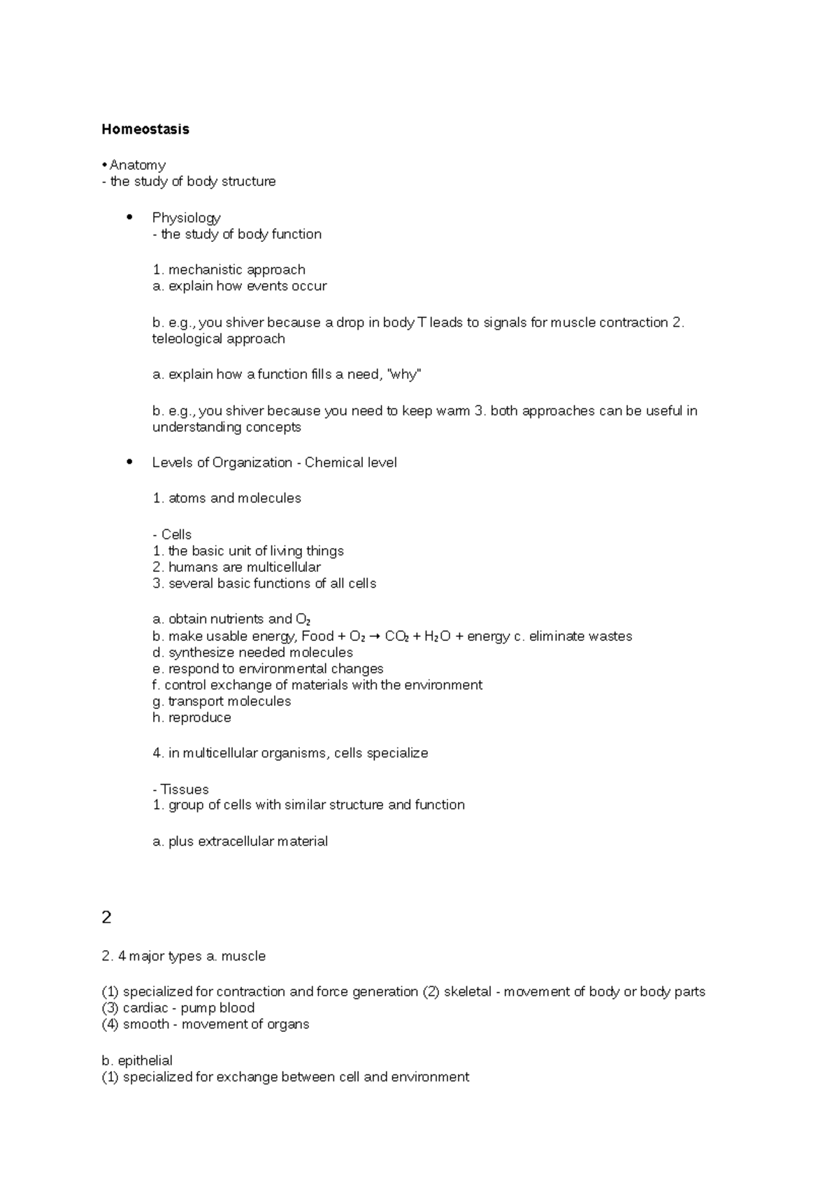 Homeostasis - Homeostasis Anatomy the study of body structure ...