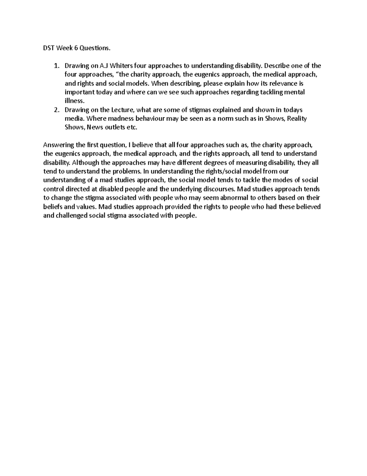 DST Weel 6 Discussion - some practice notes from class. - DST Week 6 ...