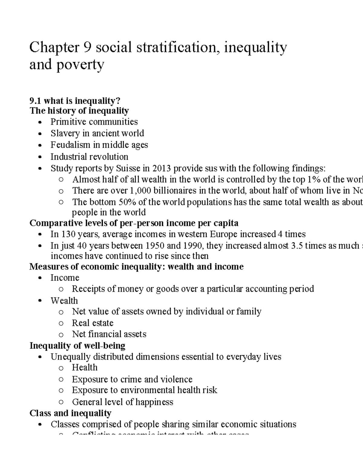 Chapter 9 social stratification, inequality and poverty - Warning: TT ...