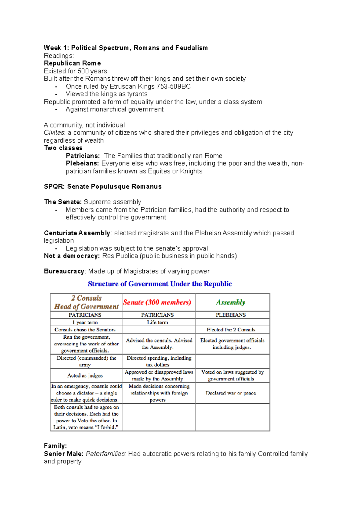 Exam Notes - Theories of government, Lecture and reading summaries ...