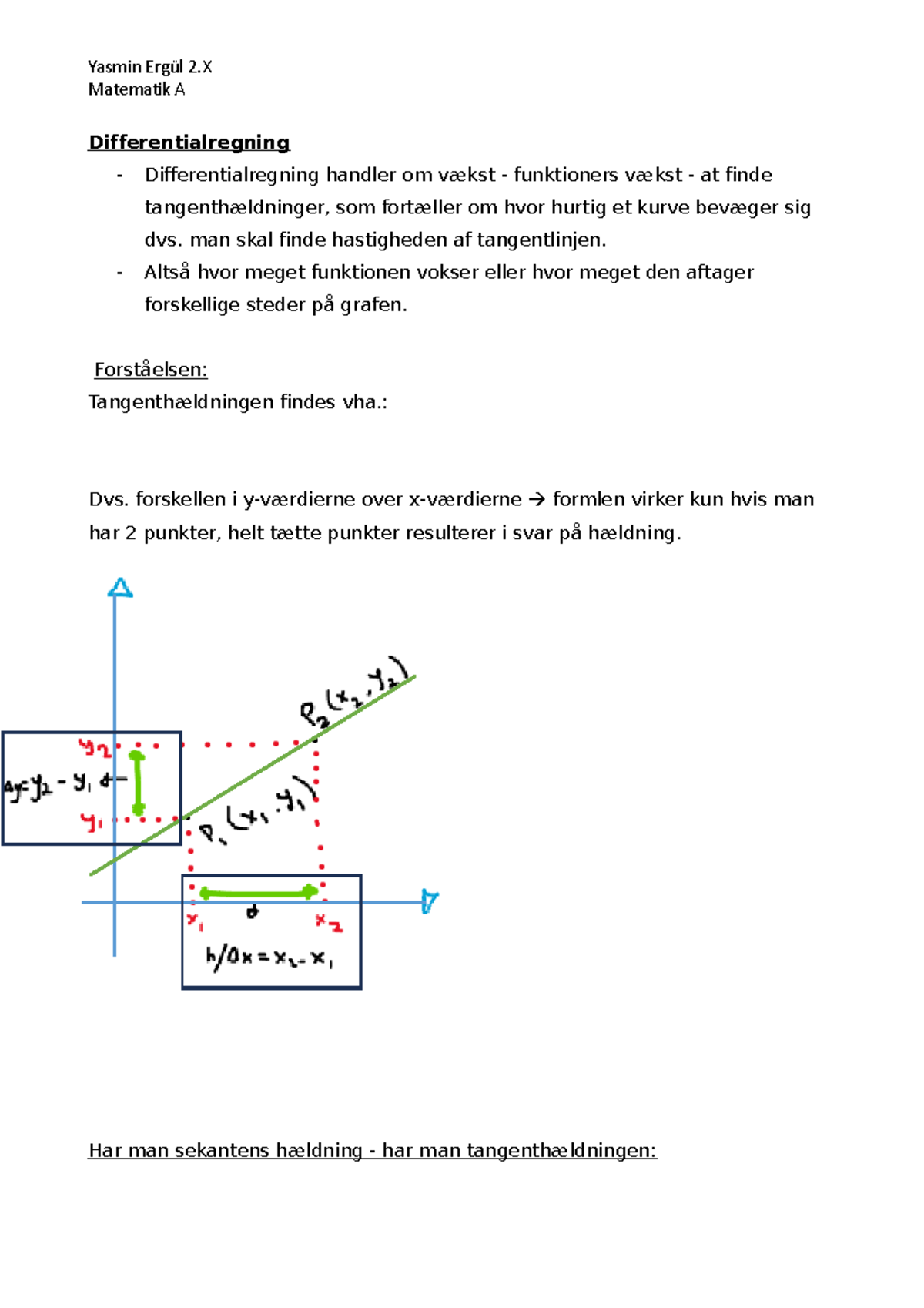 Differentialregning Noter - Matematik A Differentialregning ...