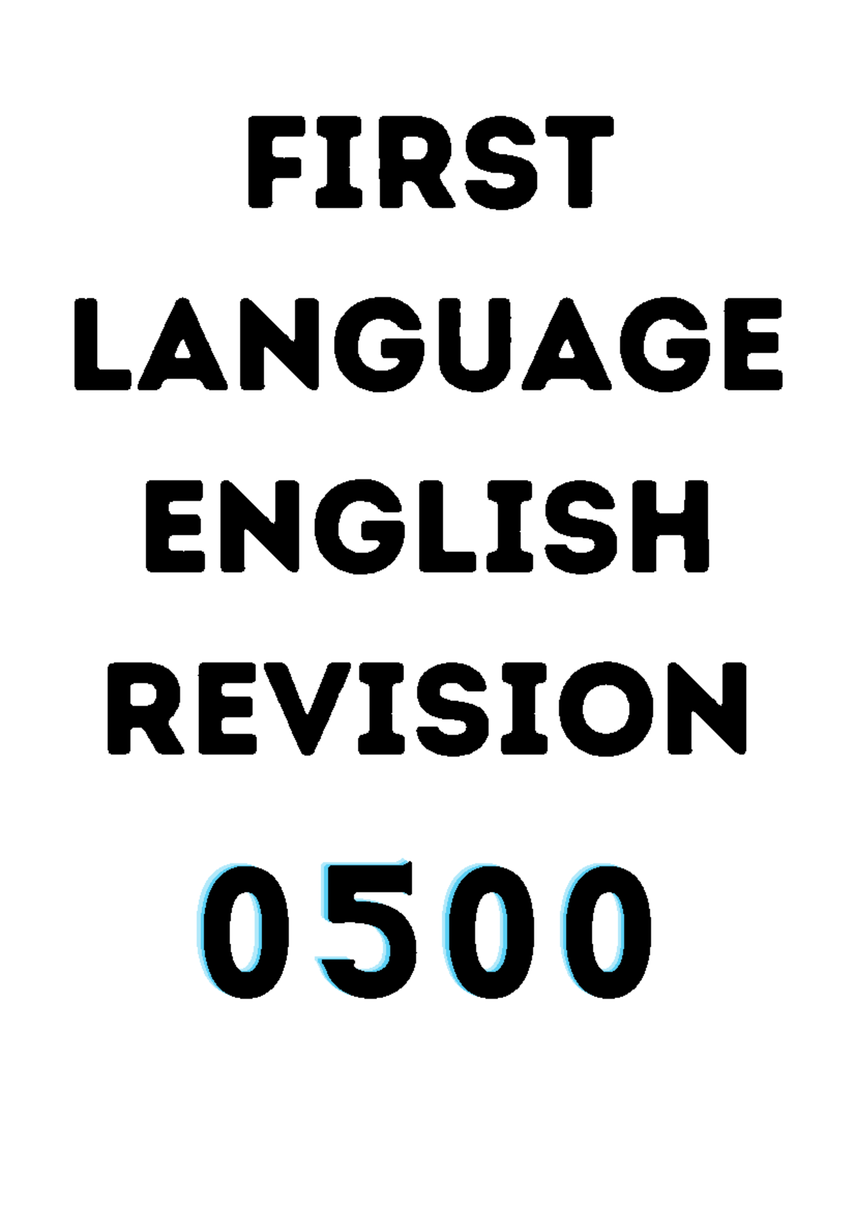 igcse first language Revision 0500 - First Language English Revision ...