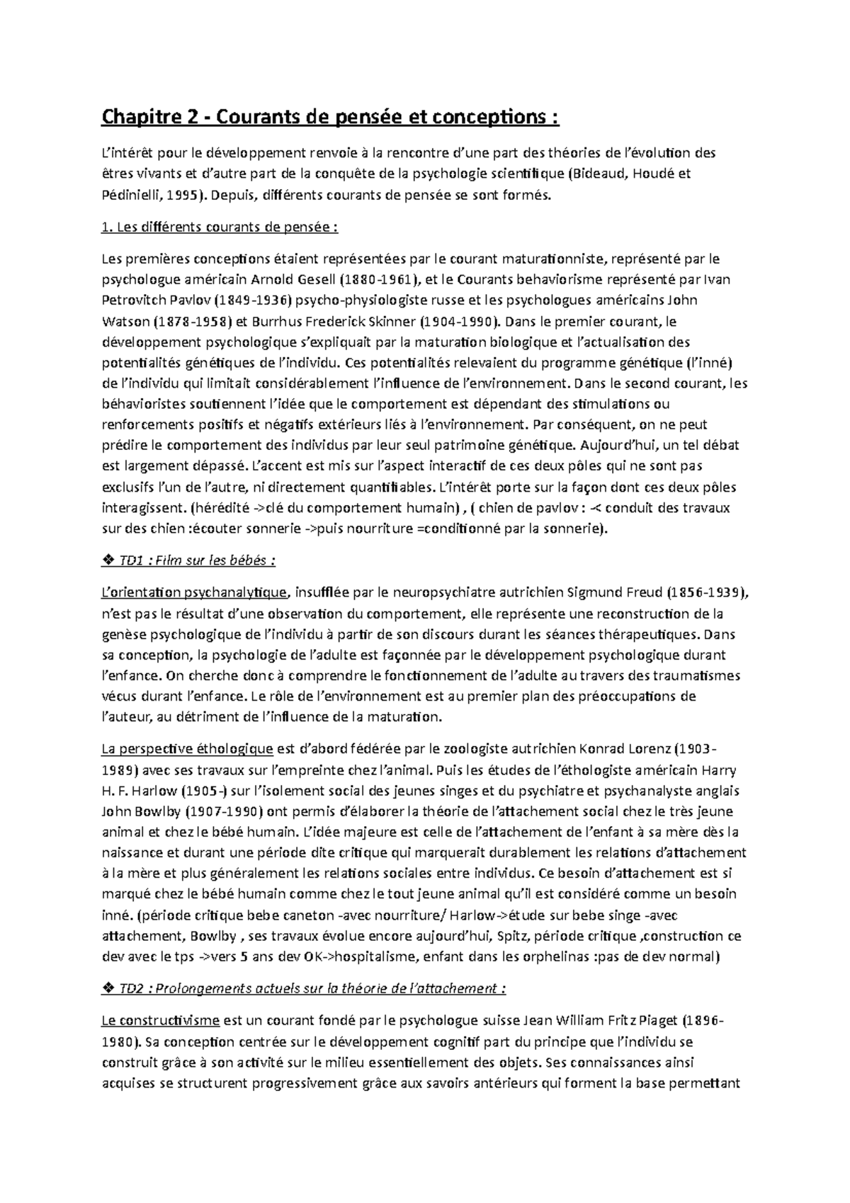 2-dev chap 2 - deuxième partie de cours - Chapitre 2 - Courants de pensée et conceptions : L ...