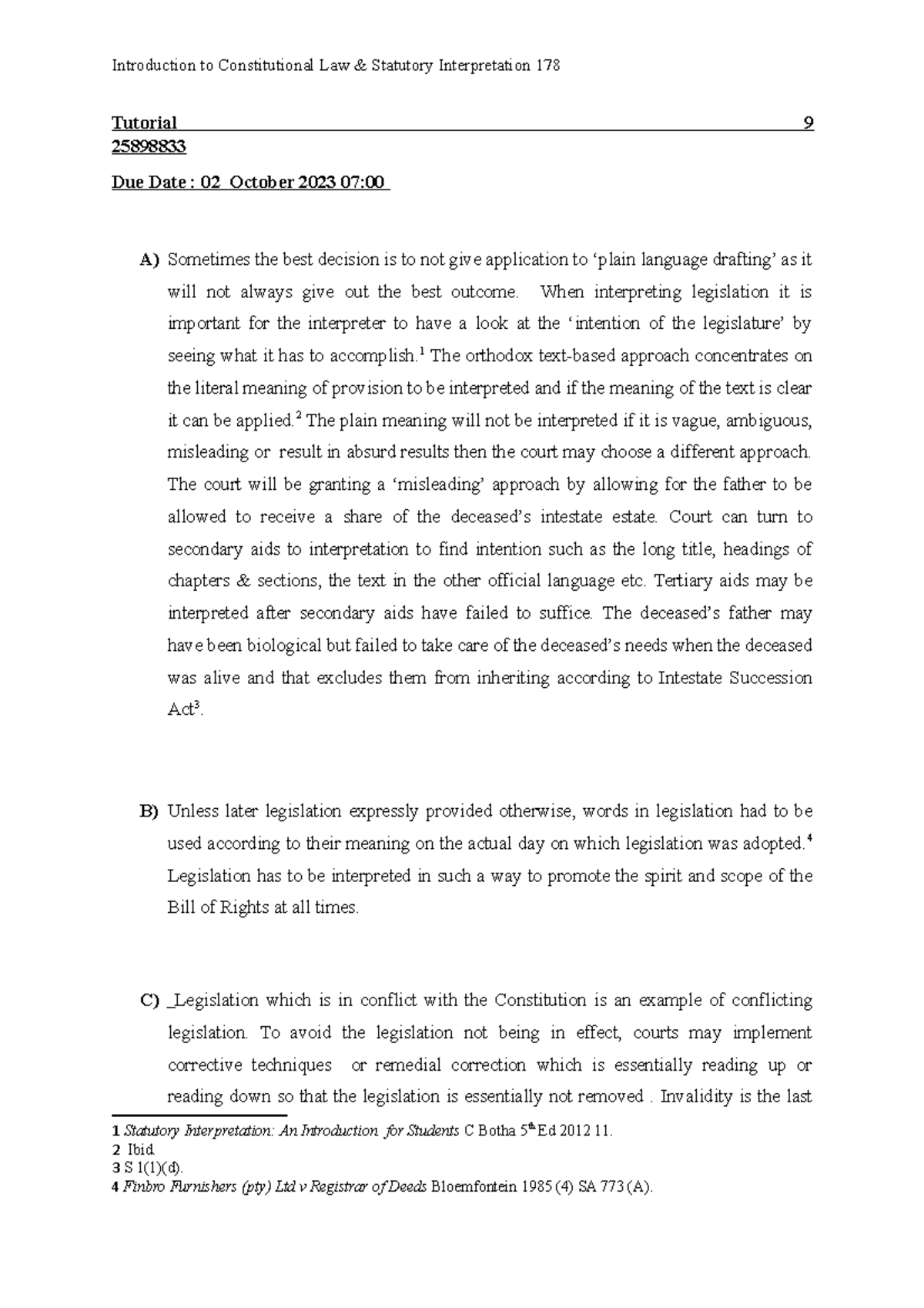 TUT 9 stat interpretation - Introduction to Constitutional Law ...