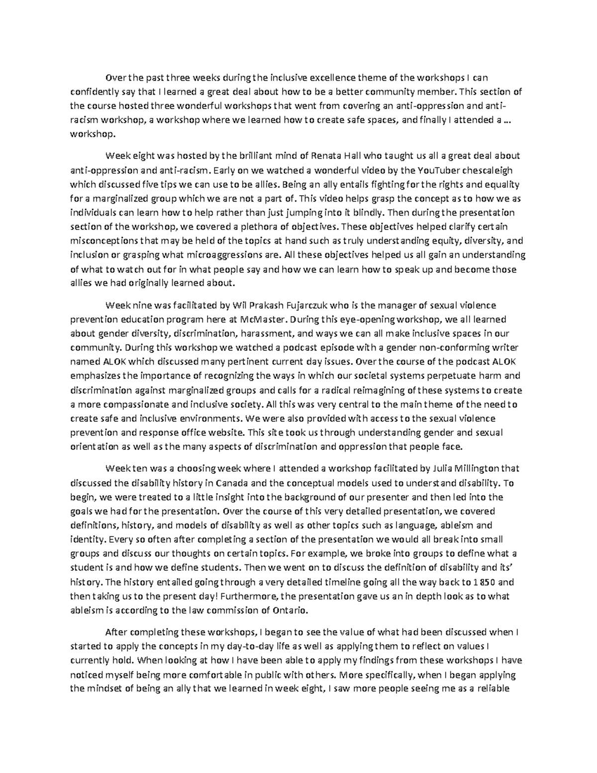 Document 14 - this is a paper written based on workshops that took ...