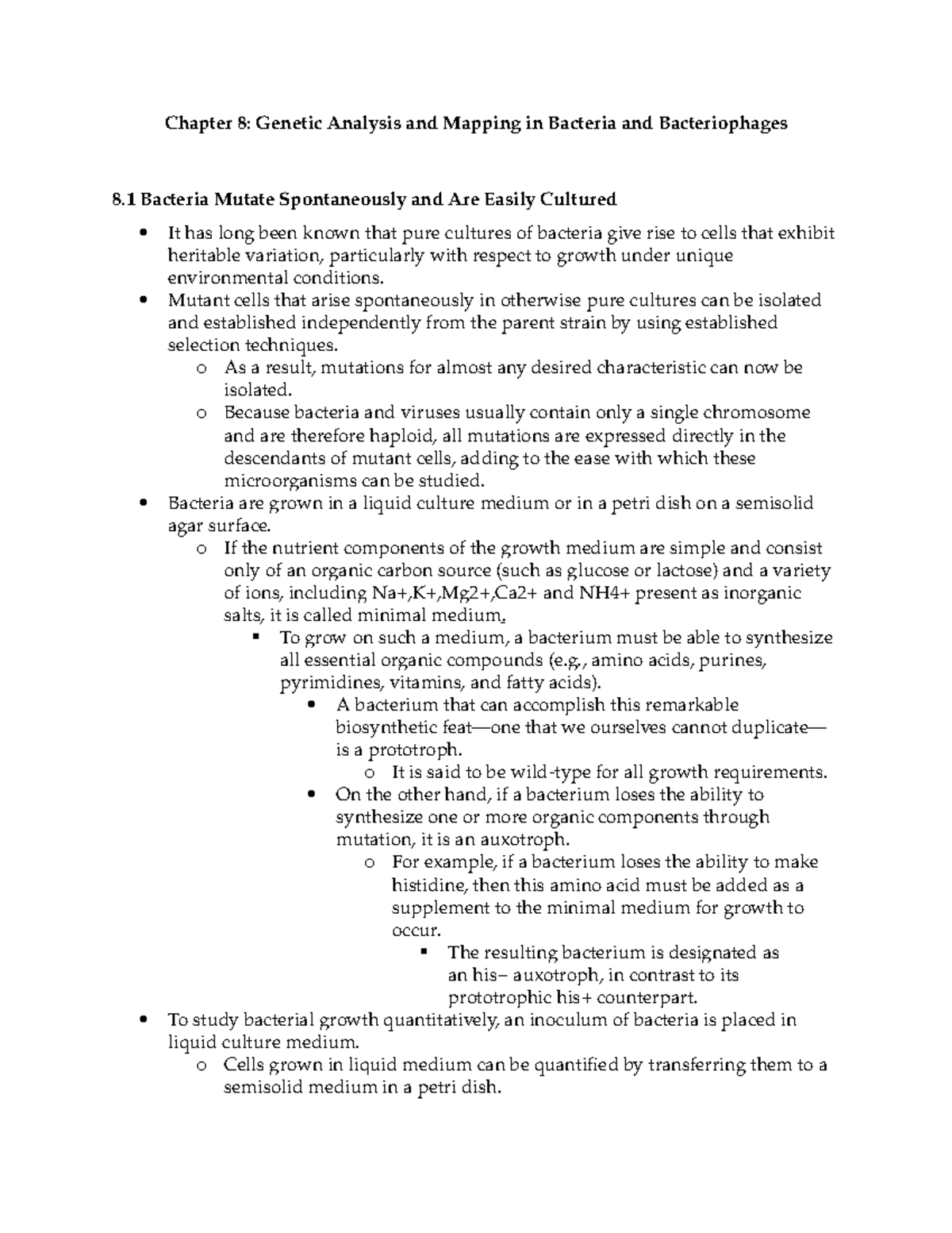 Chapter 8 Genetics - n/a - Chapter 8: Genetic Analysis and Mapping in ...