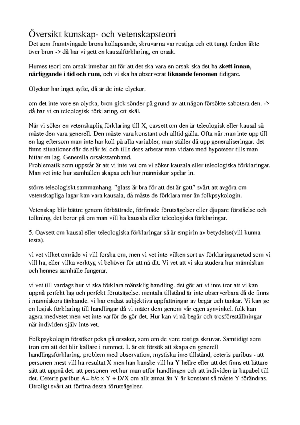 Kunskaps- och vetenskaps teori - summary - Översikt och vetenskapsteori ...