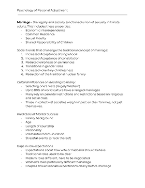 Foundations of Psychology - Psychology of Personal Adjustment ...