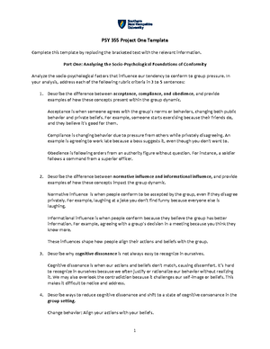 PSY 355 Module Three Activity Template - 1 PSY 355 Module Three ...