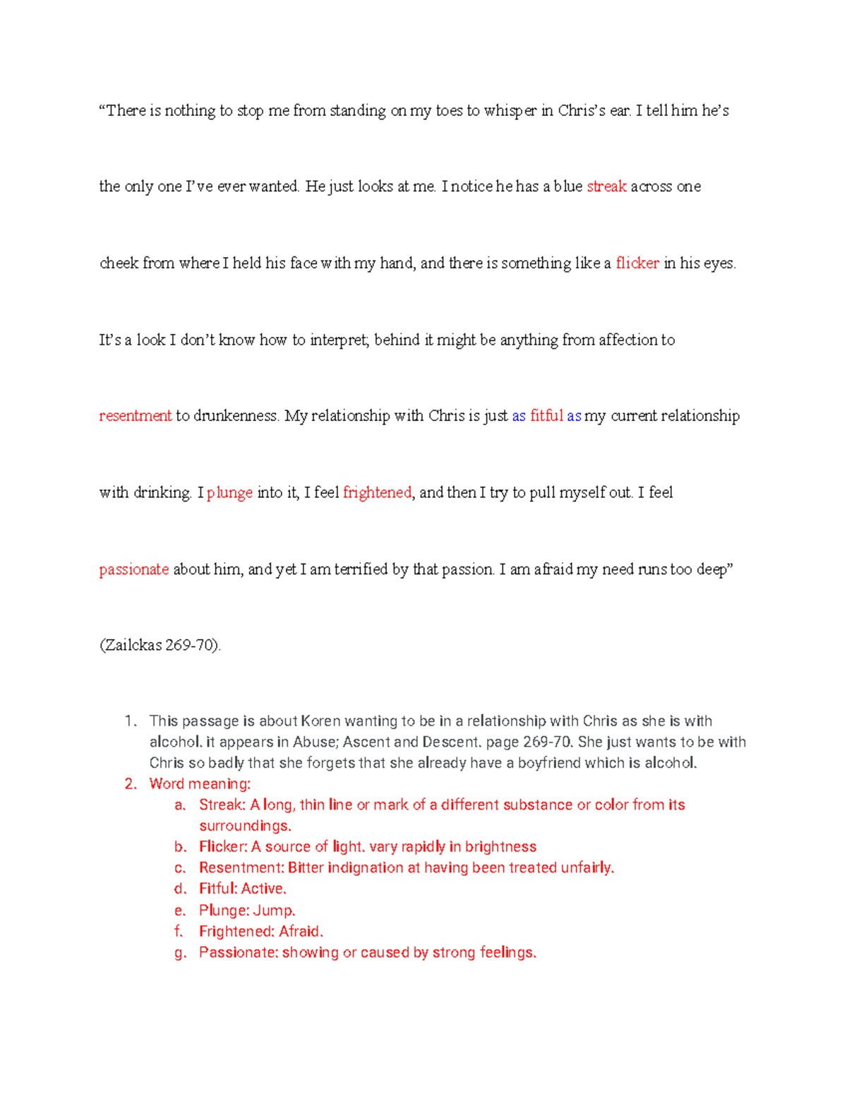 Smashed book passage - I had to summarize an article and give my own ...