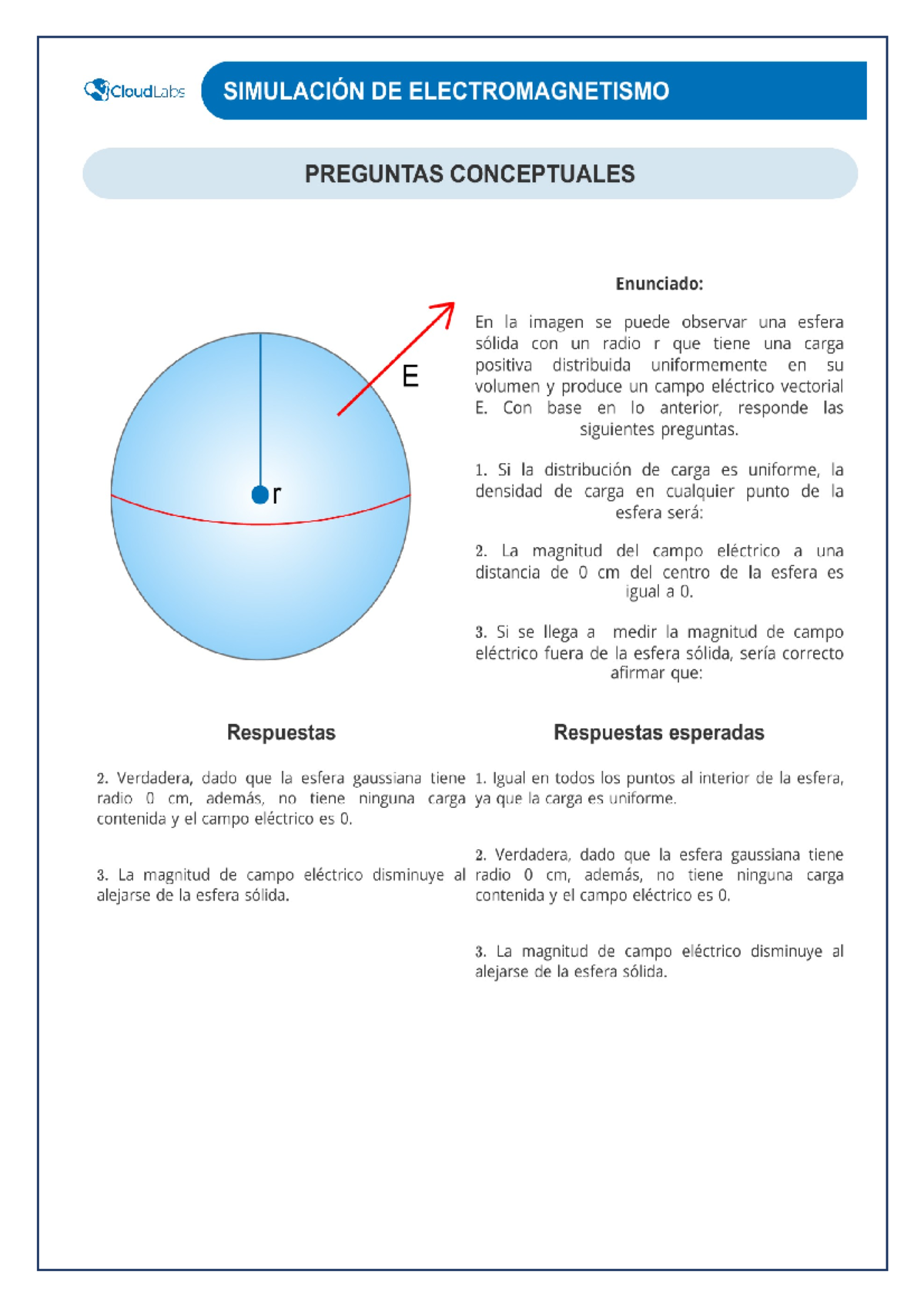 Laboratorio 3- CAF 2 - La ley de Gauss permite entroncar la distribucion de un elemento ...