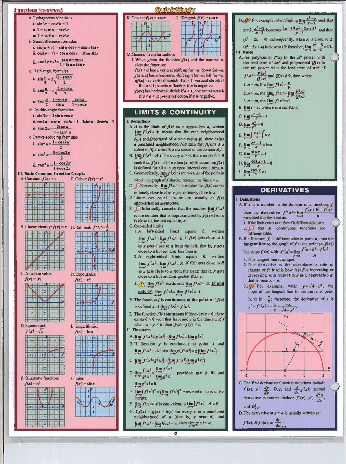 Calculus equations and answers 2 - MATH 152 - Studocu