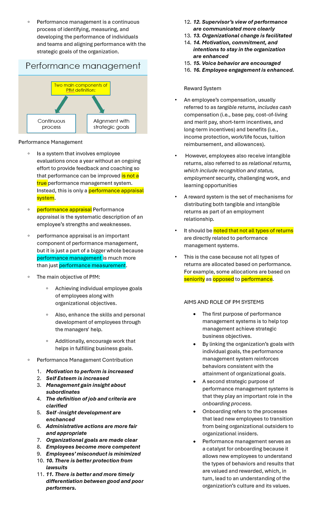 Performance management notes pdf - Performance management is a ...