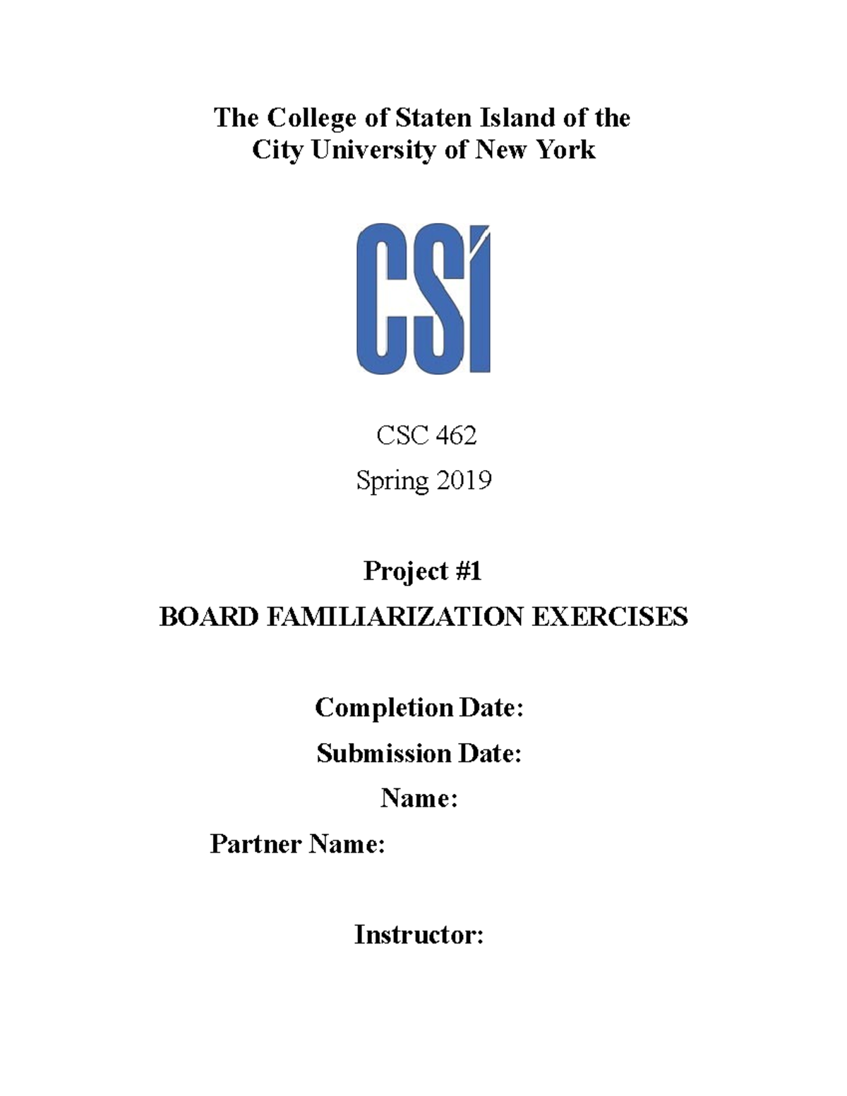 Project 1 copy - The College of Staten Island of the City University of ...
