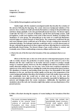 Science 10 - Module 2 Activity 1 - Science 10 Section – G Module 2 ...