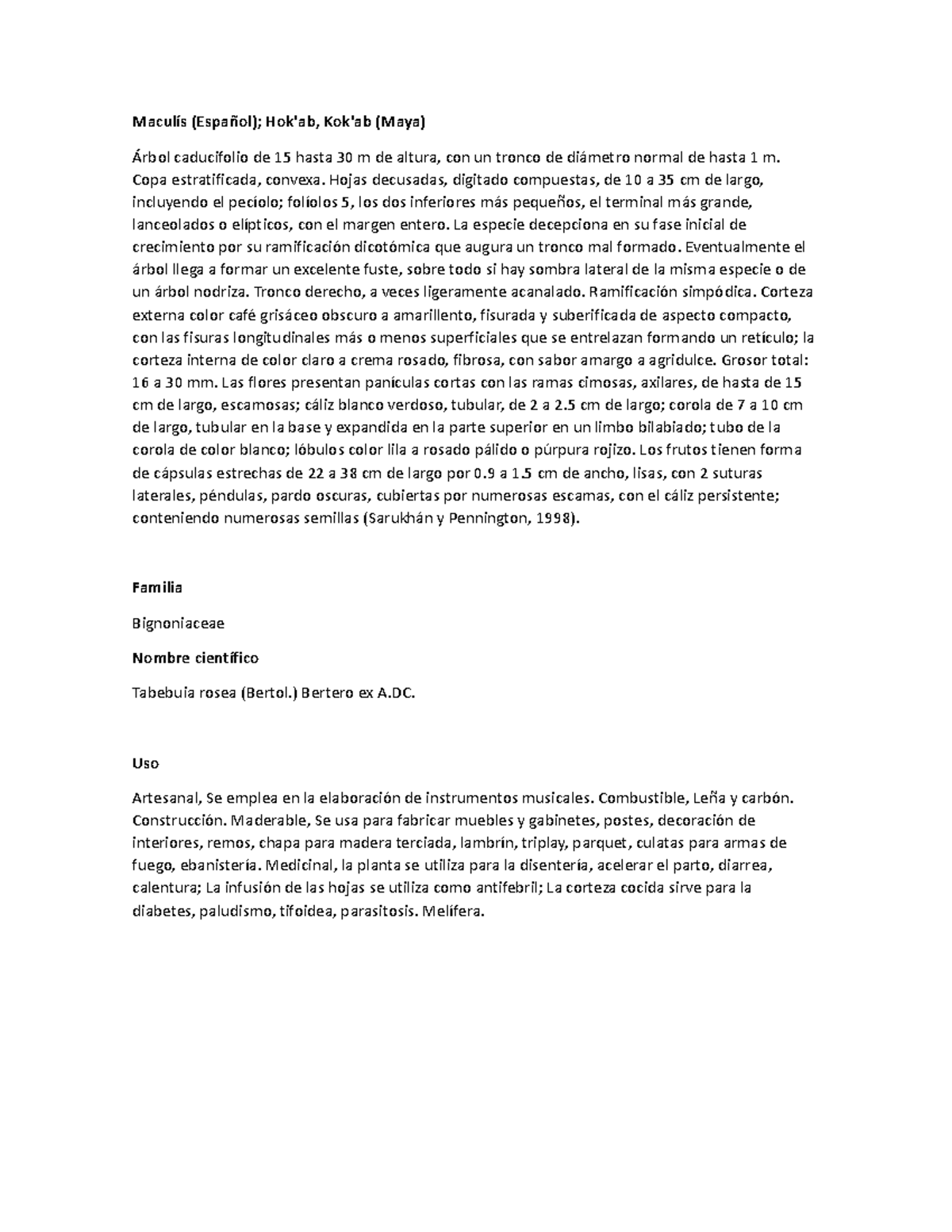 Maculís caracteristicas - Maculís (Español); Hok'ab, Kok'ab (Maya ...