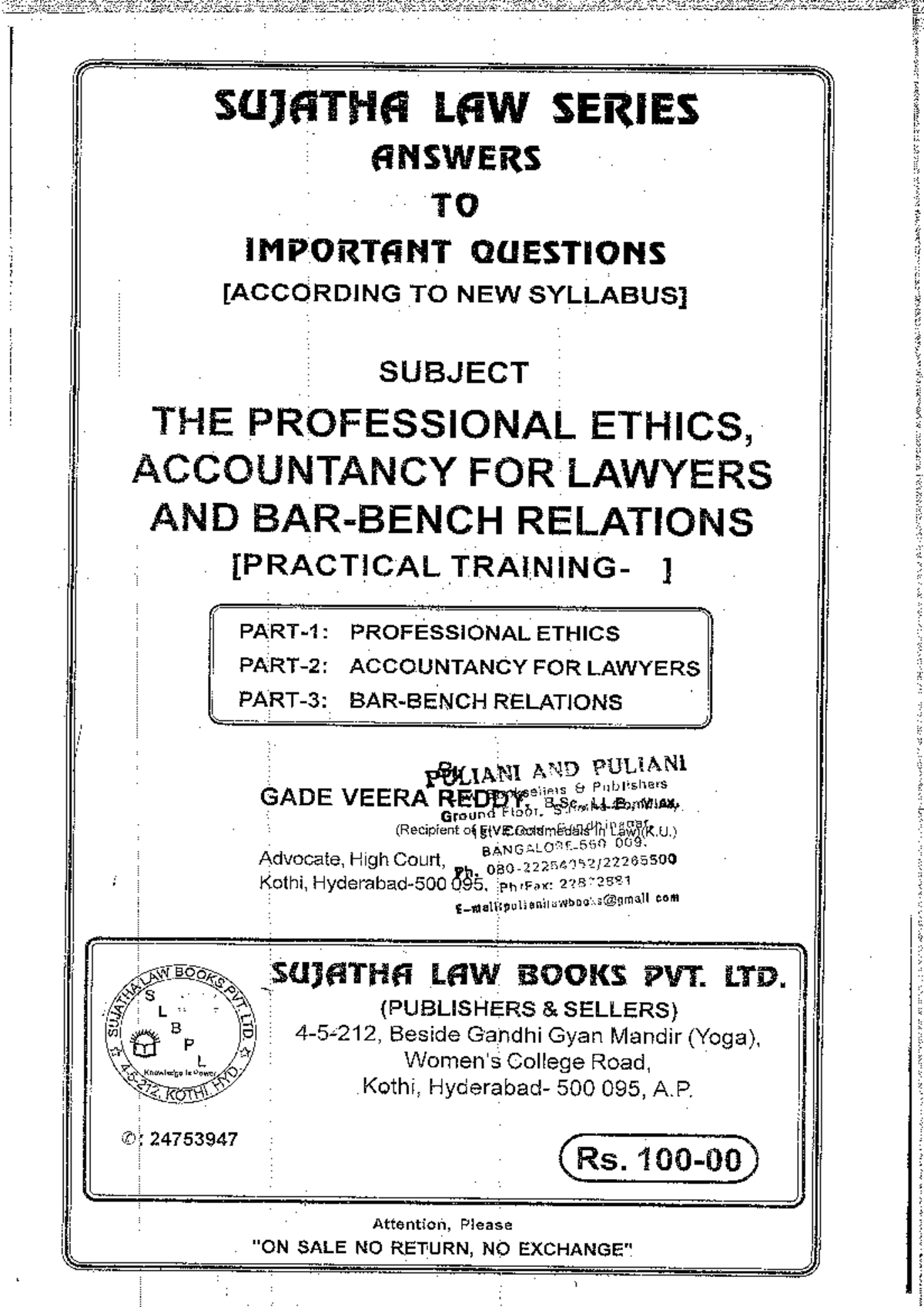 Professional sujatha - Ballb - Studocu