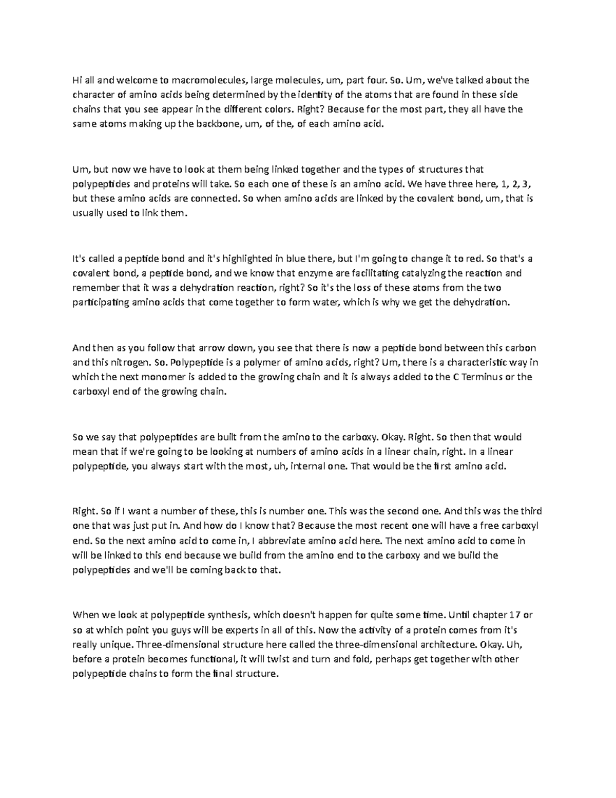 Part 4 - Transcription of Part 5 Chapter 4, Macromolecules (Alaie) - Hi ...