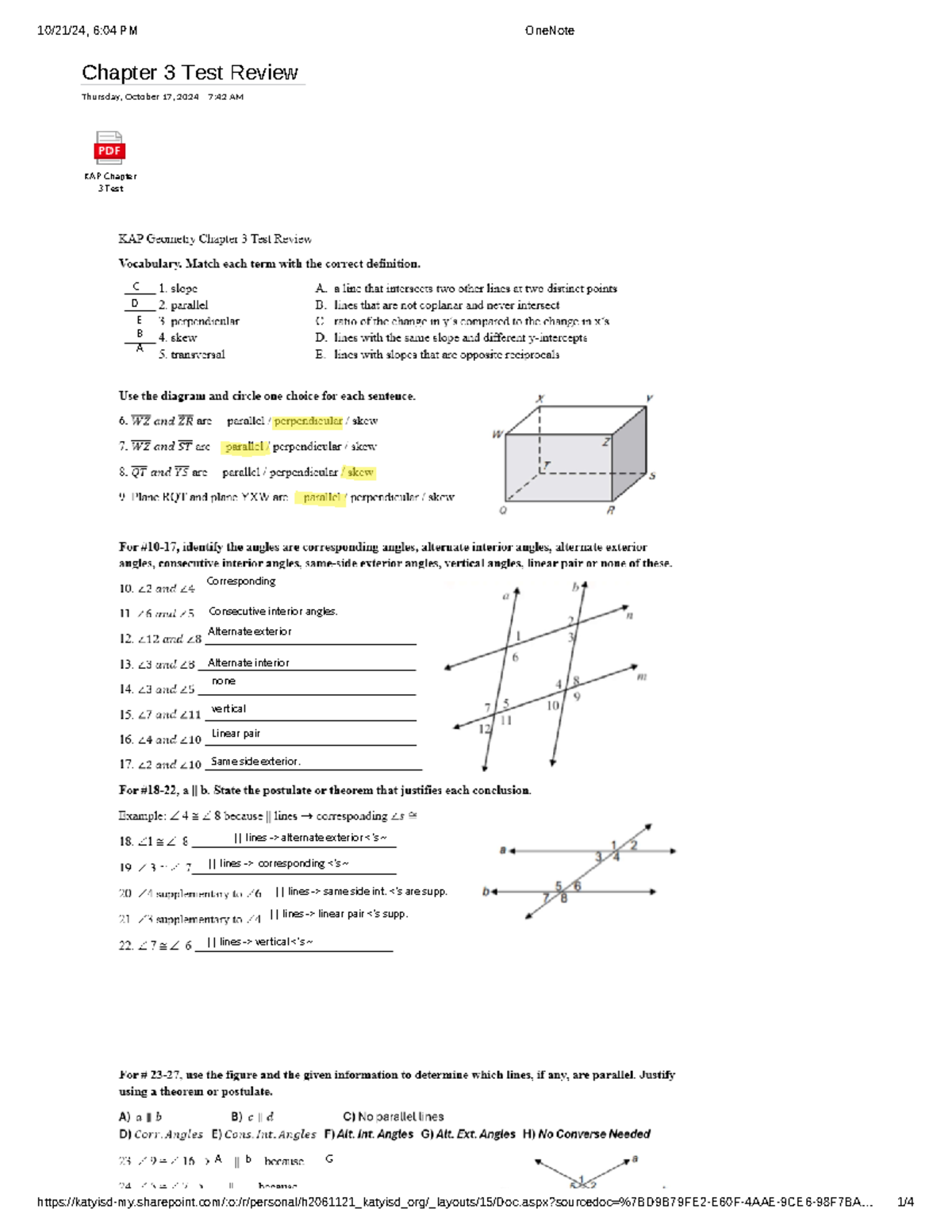 Review - sddddddddddddddddddddddddd - Chapter 3 Test Review Thursday ...
