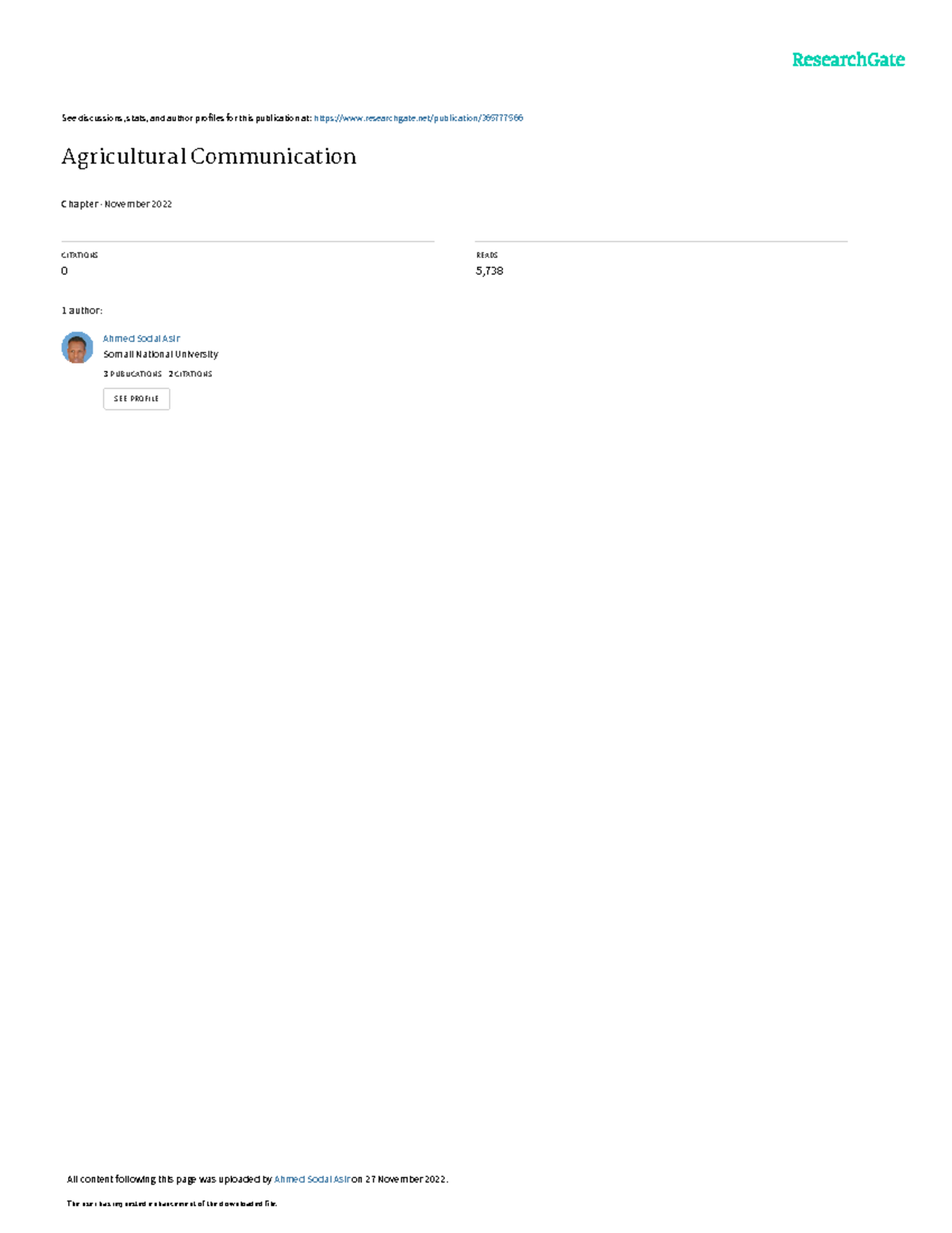 Agricultural Communication - See discussions, stats, and author ...