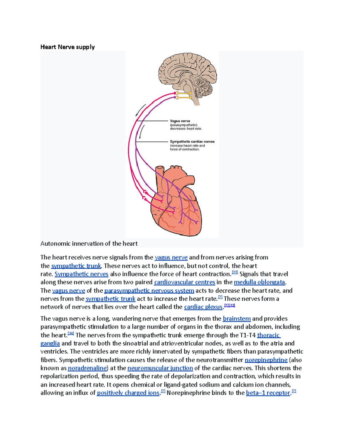 Human Anatomy and heart functions and structure - Heart Nerve supply ...