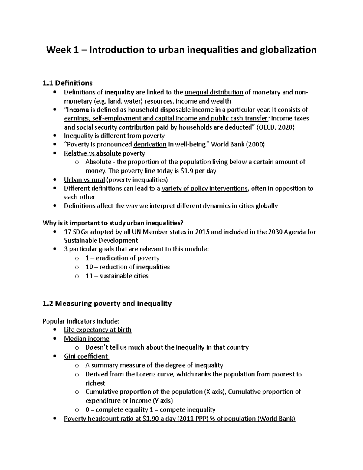 Week 1 – Introduction to urban inequalities and globalization - land ...