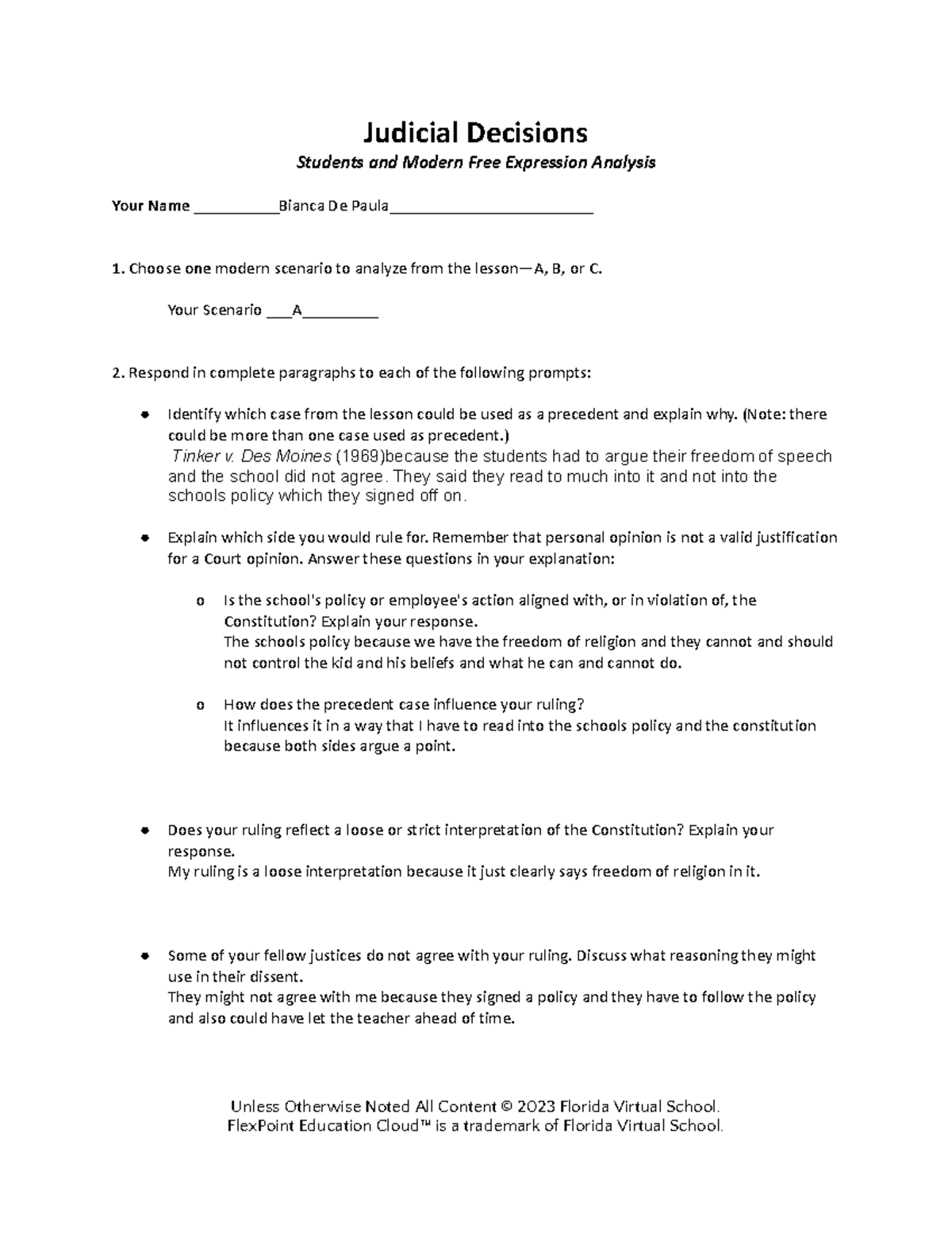 Judicial decisions template - Judicial Decisions Students and Modern ...