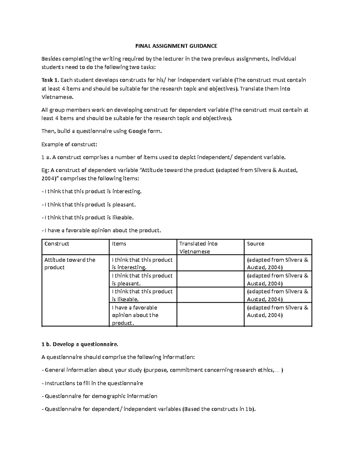 Final- Assignment- Guidance - FINAL ASSIGNMENT GUIDANCE Besides ...