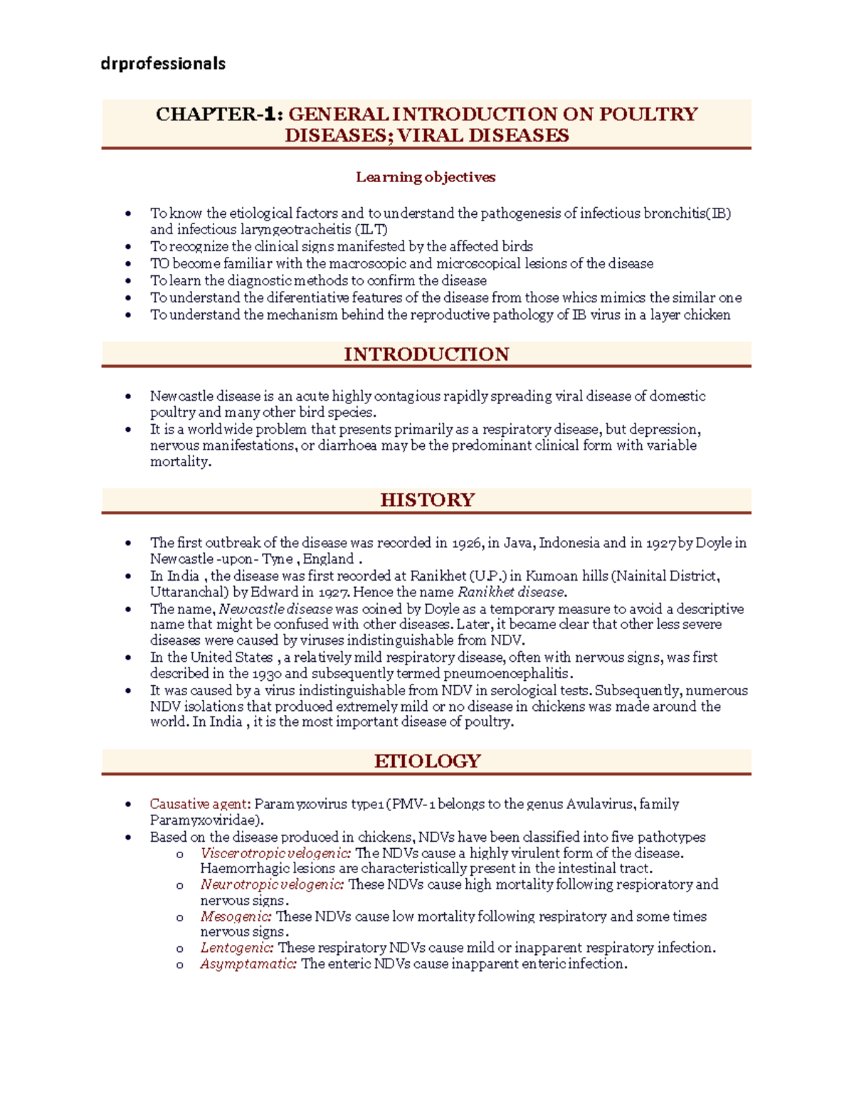 Unit 5 - Patho ubit 5 notes - CHAPTER- 1 : GENERAL INTRODUCTION ON ...
