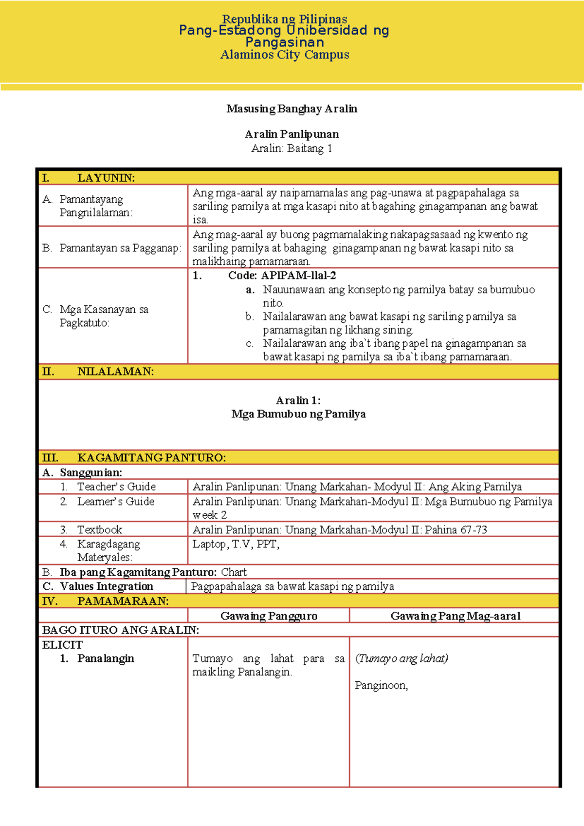 DLP-AP-1 - AP elementary - Masusing Banghay Aralin Aralin Panlipunan ...