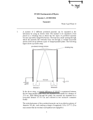 Tutorial 1 solution - 1 ####### PC1201 Fundamentals of Physics ...