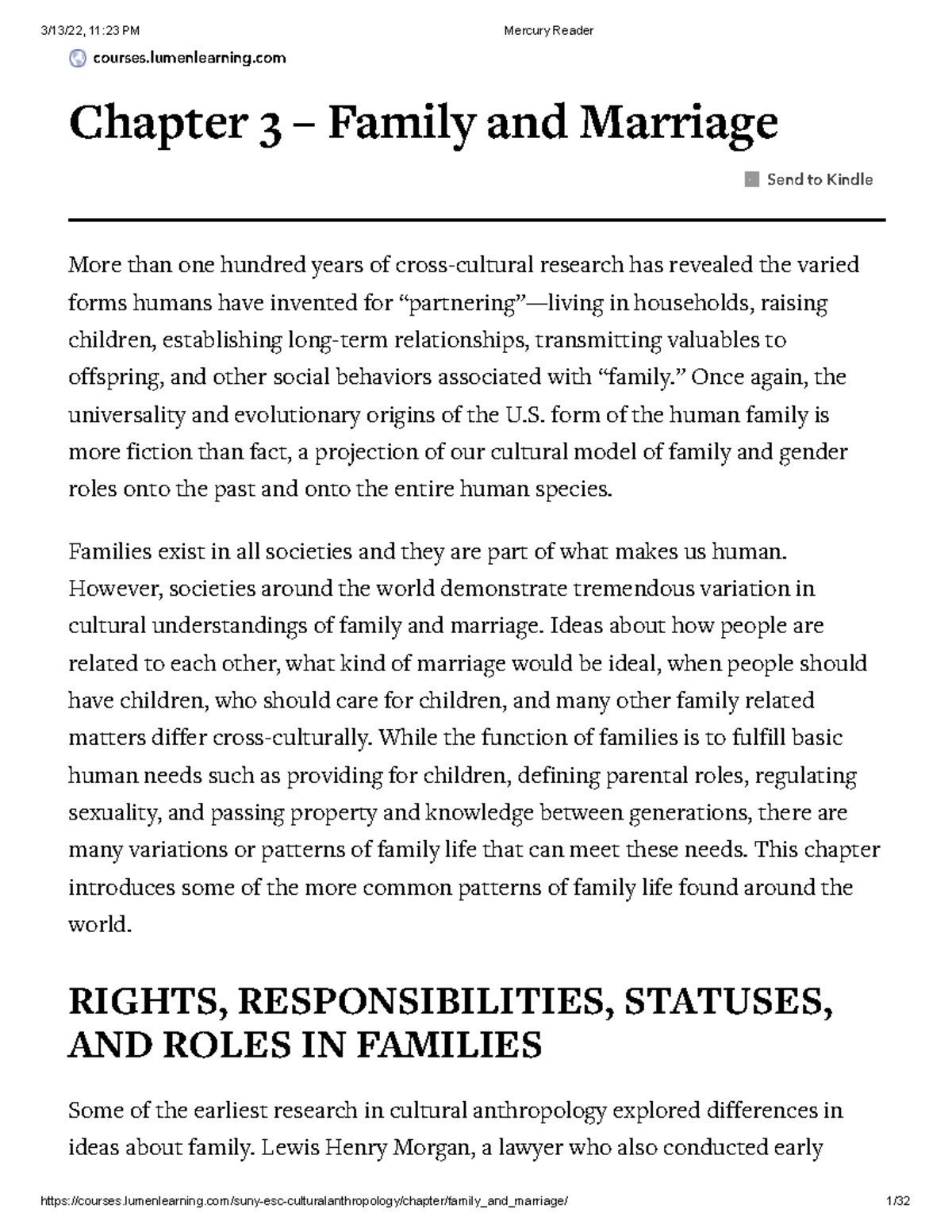 Chapter 3 – Family and Marriage Selected Perspectives an Open ...