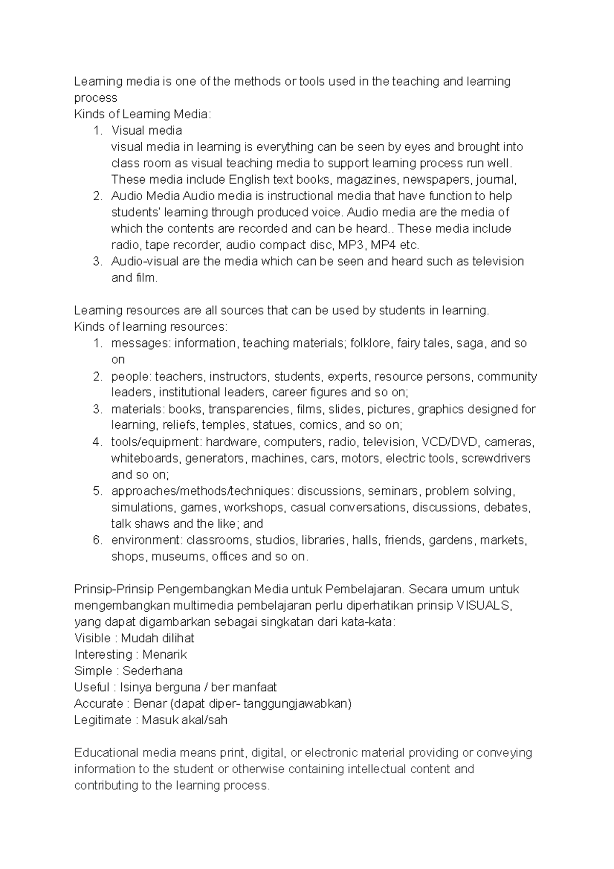 Learning Media Methods - Learning media is one of the methods or tools ...