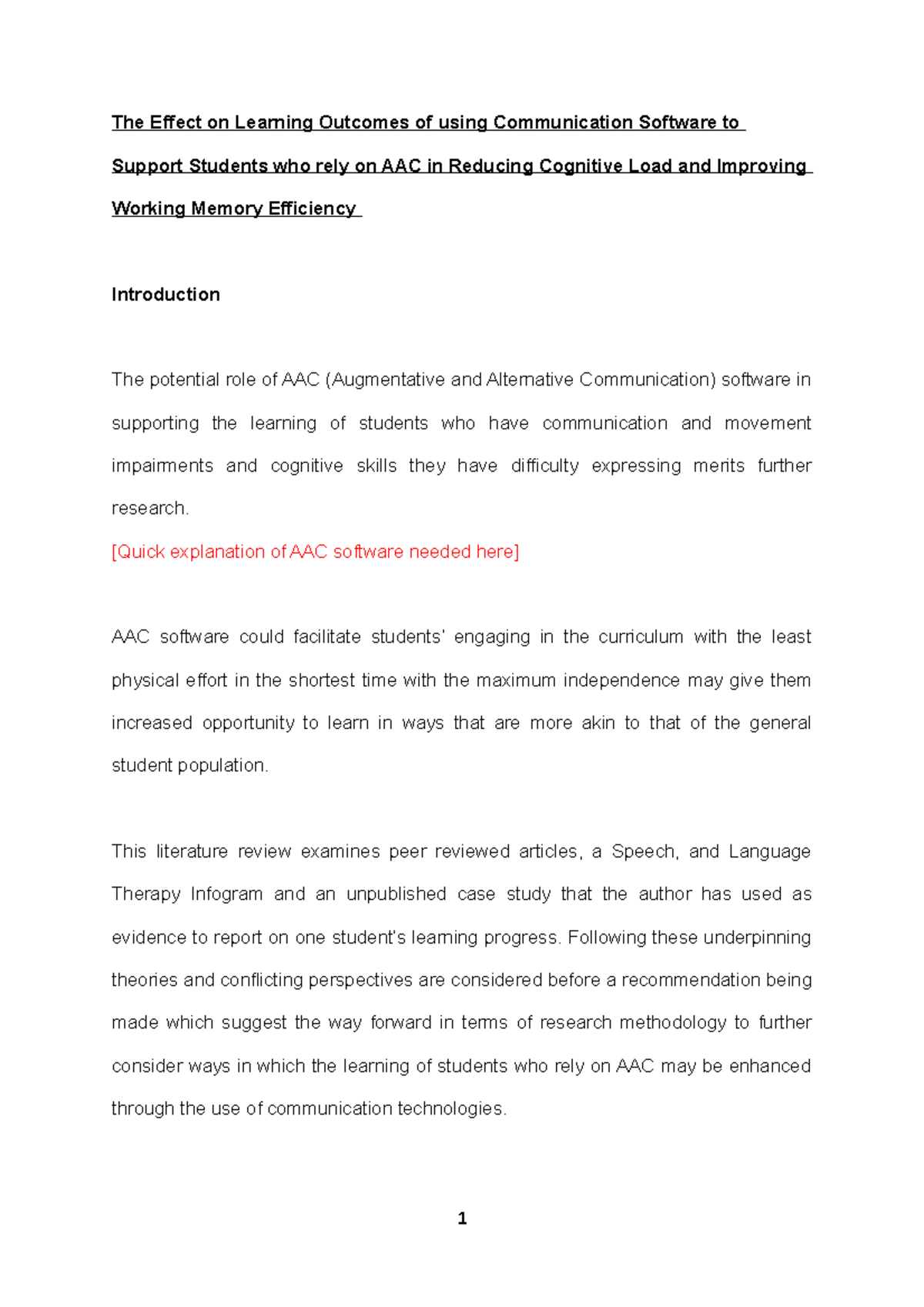 Supporting Curriculum Access for Students who rely on AAC - The Effect ...