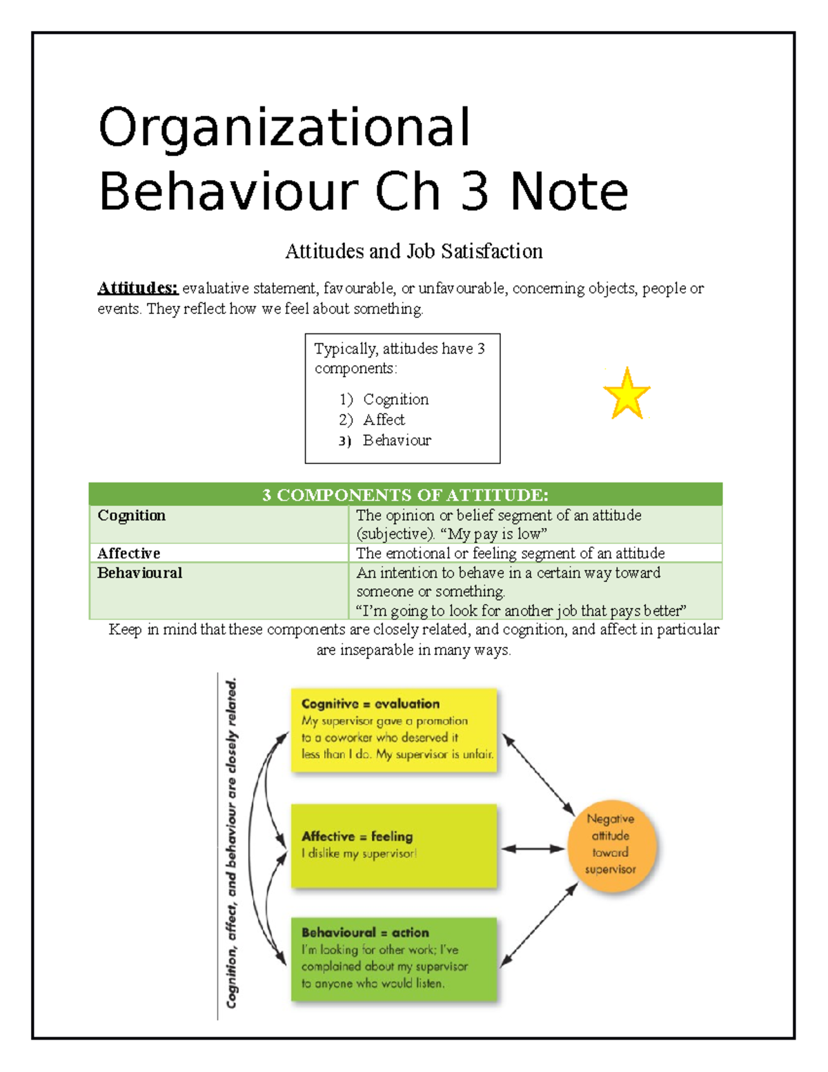 Organizational Behaviour Ch 3 Note - Organizational Behaviour Ch 3 Note ...