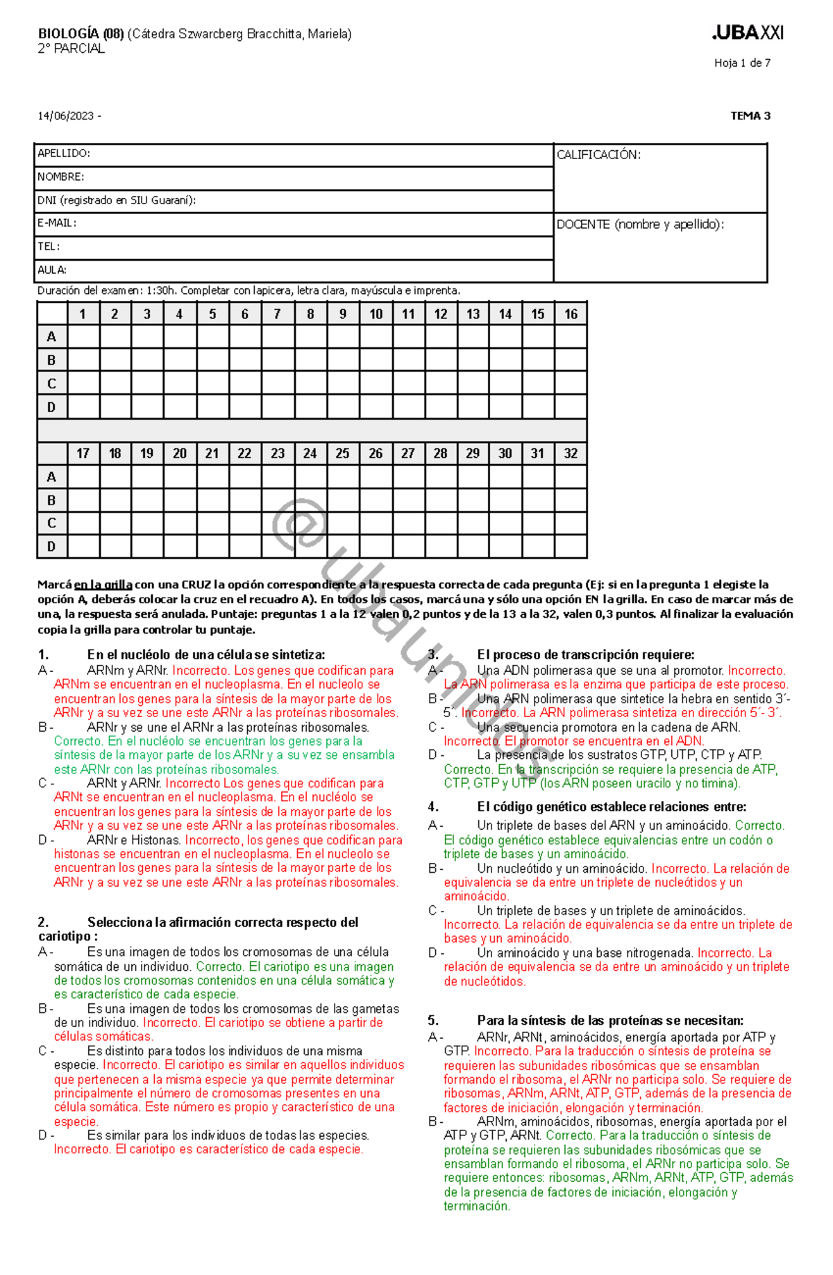 T3 2P1C 2023 con Claves - Apunte - 2° PARCIAL Hoja 1 de 7 14/06/2023 ...