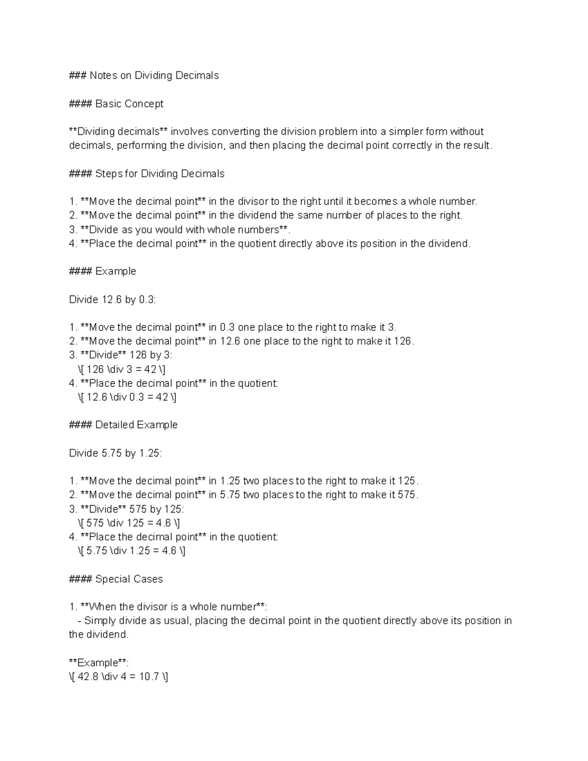 Untitled%20document - we had a lecture - Notes on Dividing Decimals ...