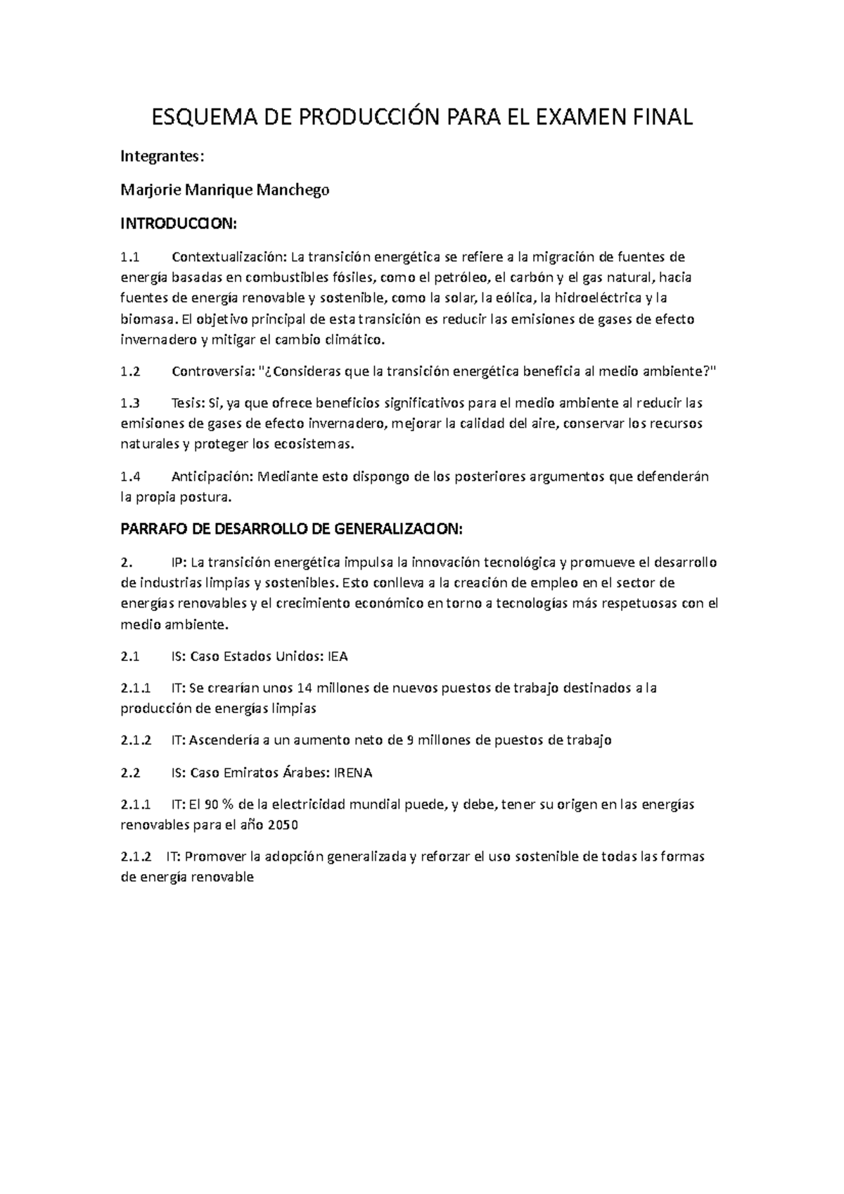 Esquema DE Producción PARA EL Examen Final. utp - ESQUEMA DE PRODUCCIÓN PARA EL EXAMEN FINAL ...
