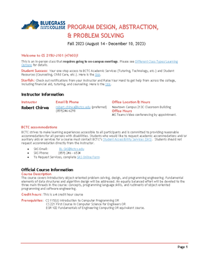 CIT105-JPerry - Syllabu - Introduction to Computers Spring 2022 CIT 105 ...