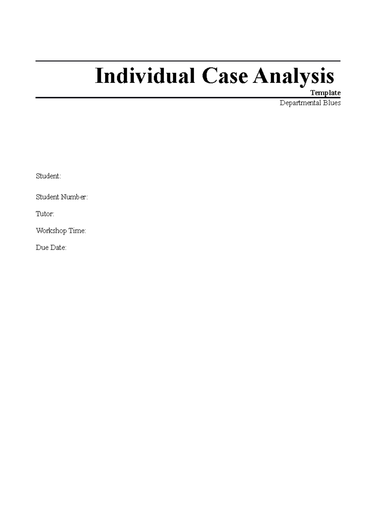 Bus176 - Individual case study - Individual Case Analysis Template ...
