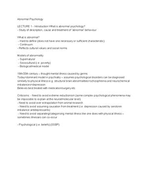 (Psy 3604) Exam 4 Lecture Study Guide - Exam 4 Lecture Study Guide ...