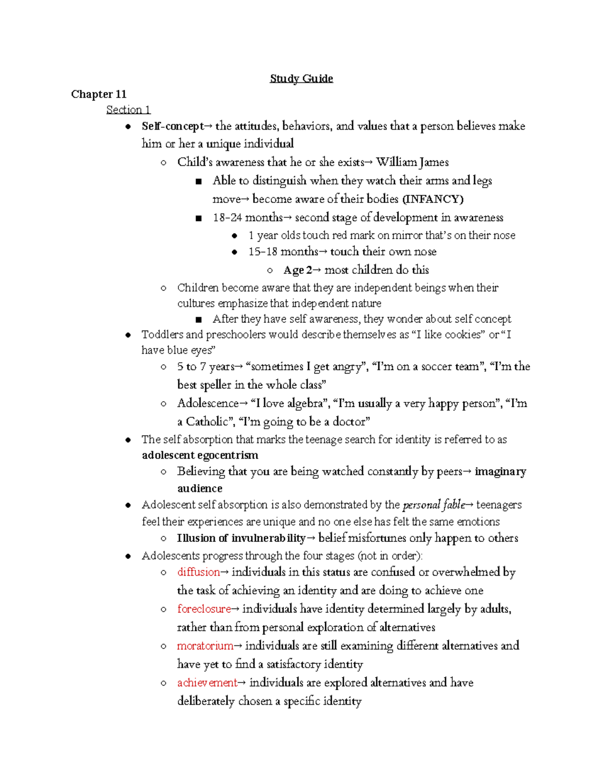 Development Psych Exam 3 Study Guide - Study Guide Chapter 11 Section 1 ...