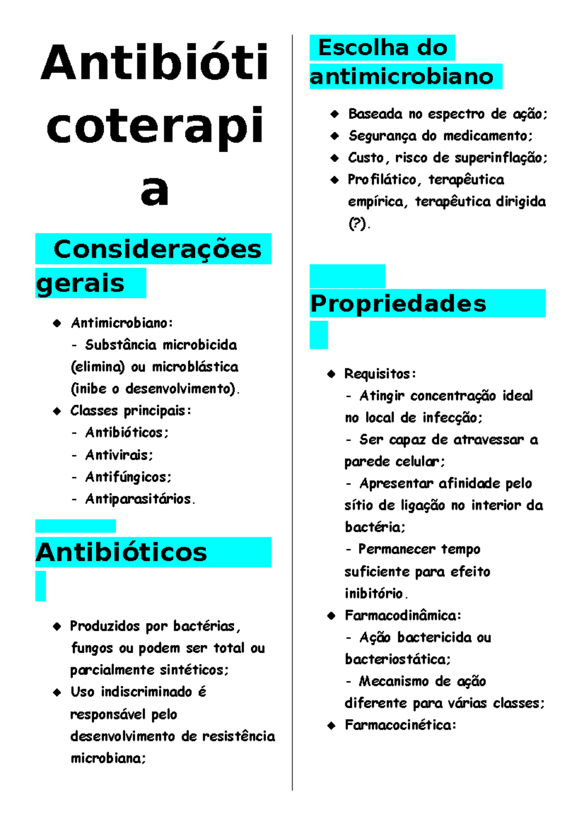 Antibióticoterapia (básico) - Antibióti coterapi a Considerações gerais ...