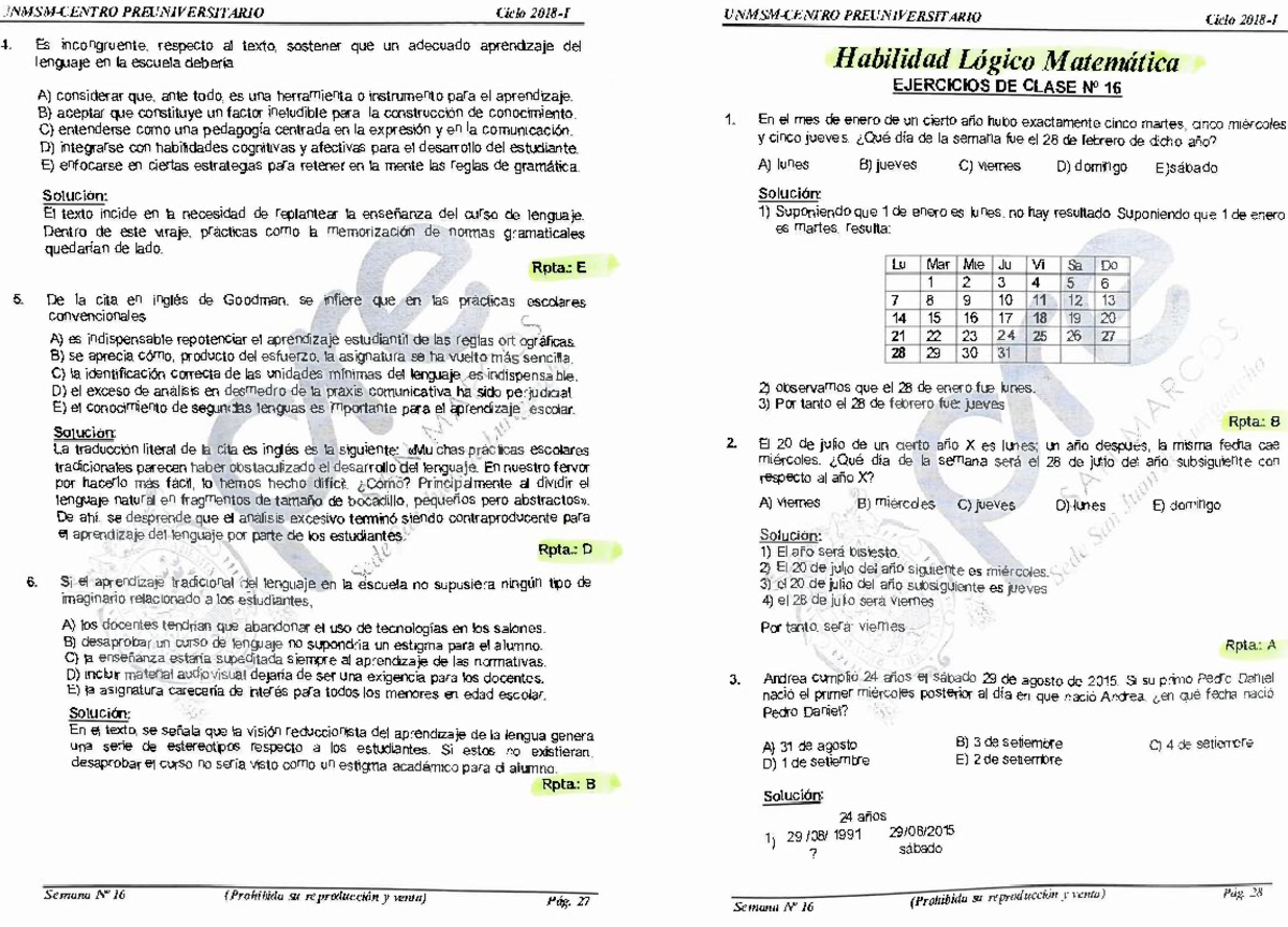 Solucionario cepre sem 16 2018 i - JNMSM-CENTRO PREUN/VERSITARIO Ciclo ...