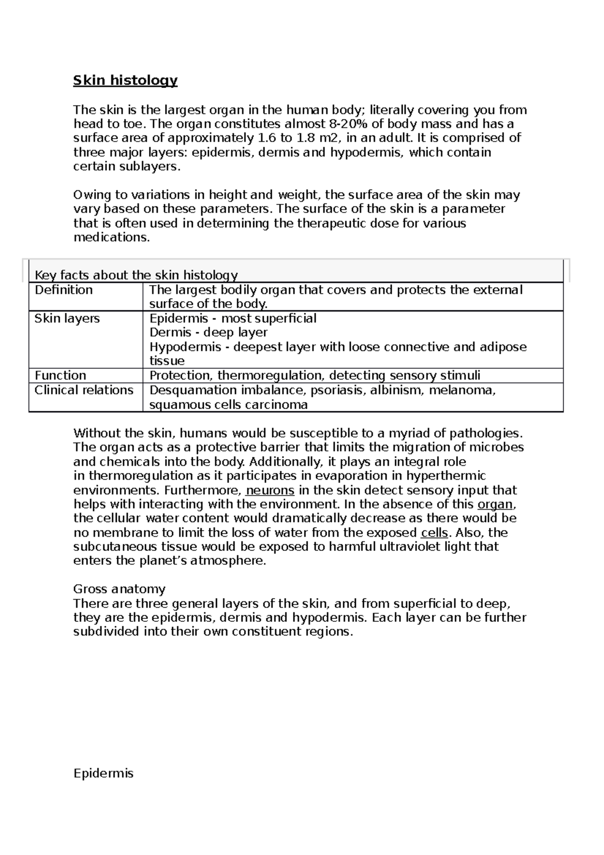 Skin histology - Skin histology The skin is the largest organ in the ...