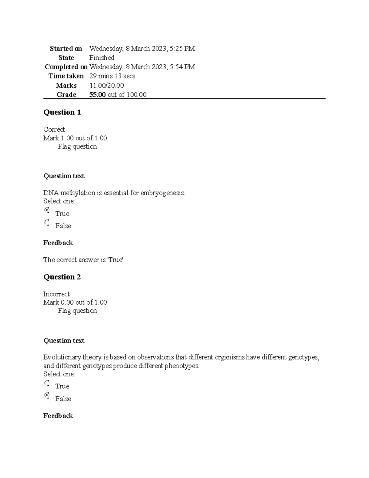 CHEM 3212 Graded Quiz Unit 6 - Started on Wednesday, 8 March 2023, 5:25 ...